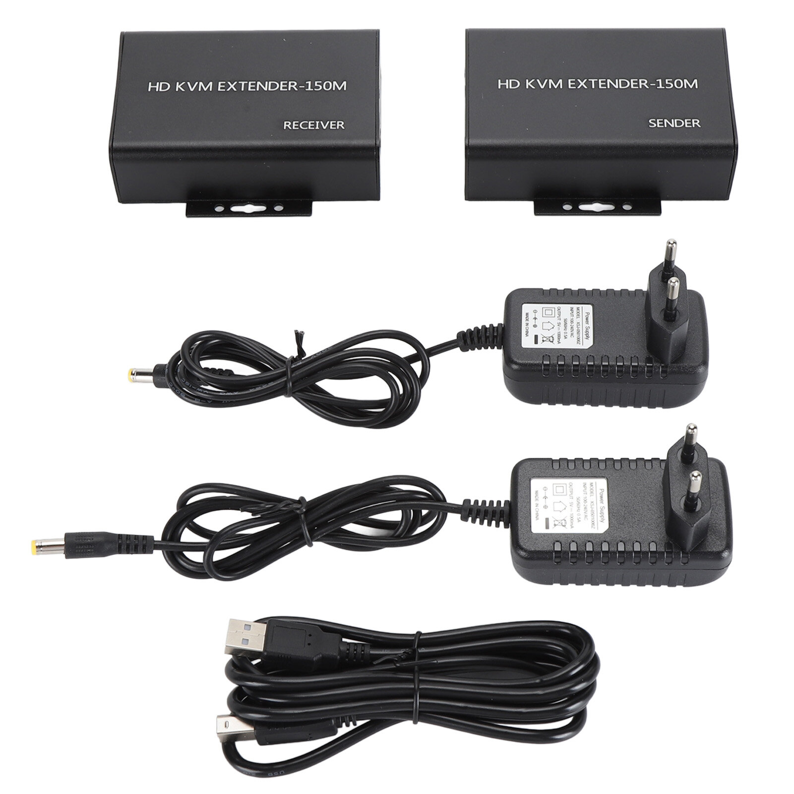 Расширитель KVM HDMI, Full HD 1080P, несжатая передача по кабелю Cat 5e/6 до 150 м, блок питания 100-240V EU Plug