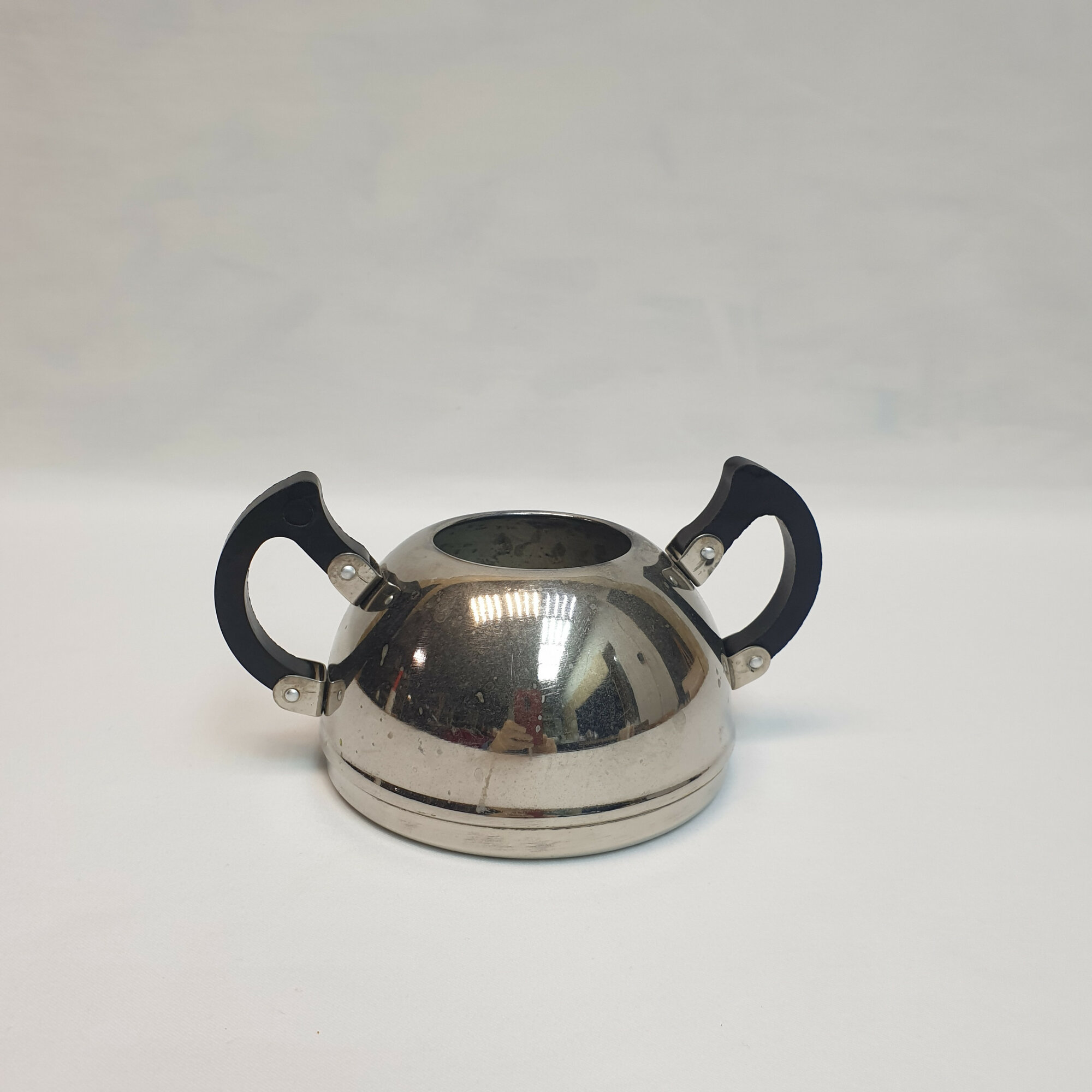 Сахарница без крышки, металл пластик 0.5 л, винтаж СССР