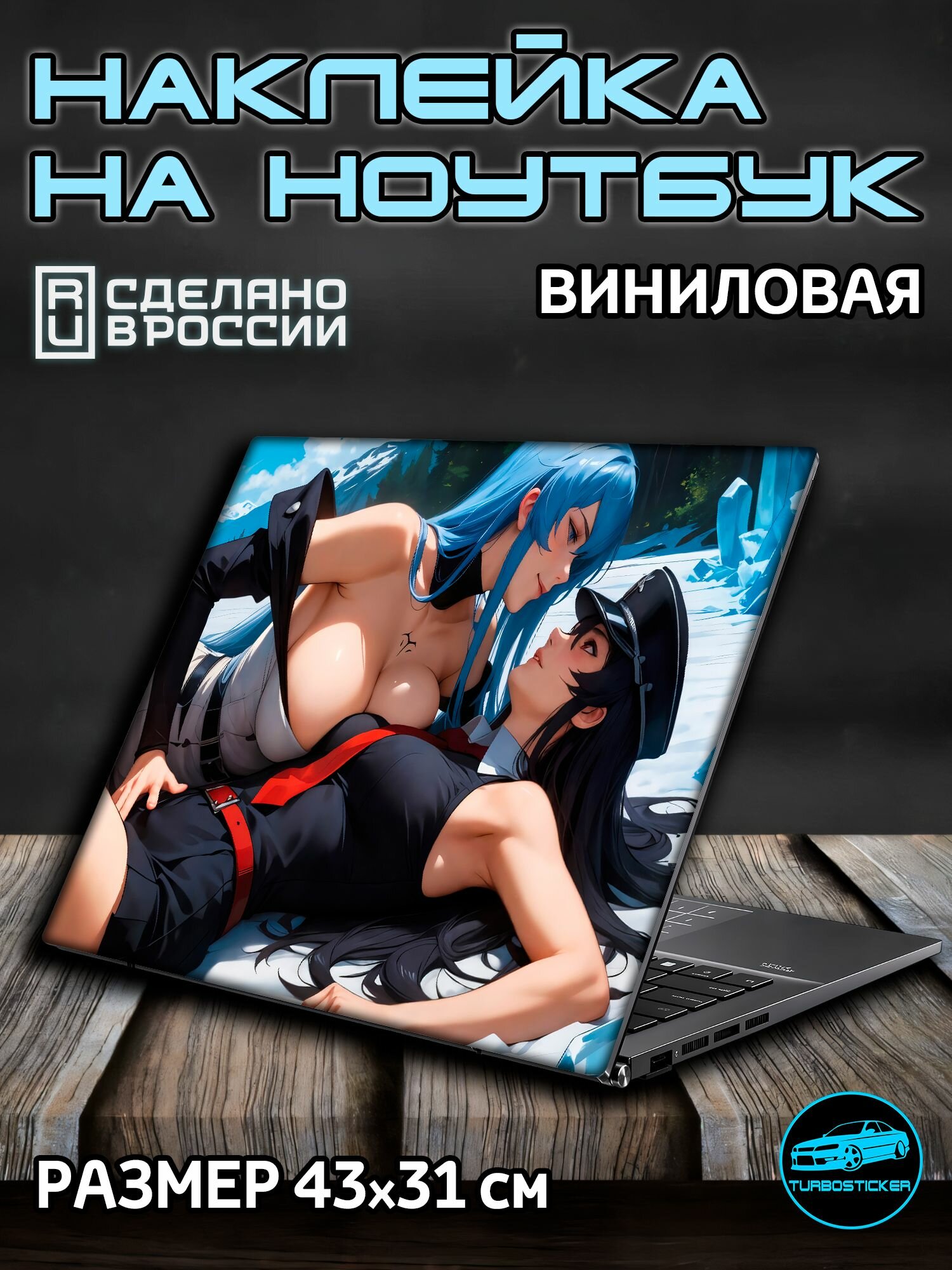 Наклейка на ноутбук 43х31