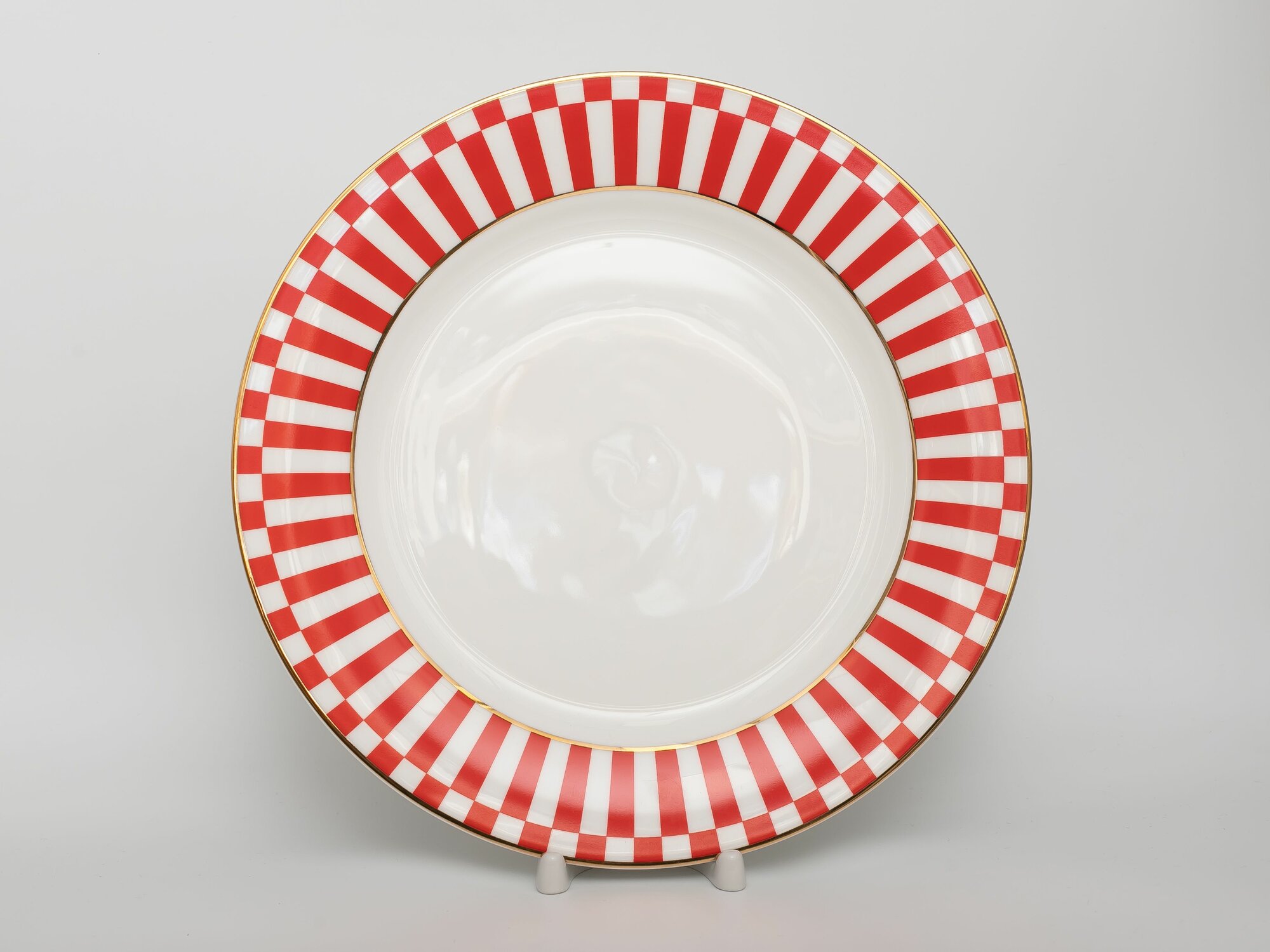 Тарелка плоская 27 см ф. Стандартная-2 рис. Да и нет (красный)