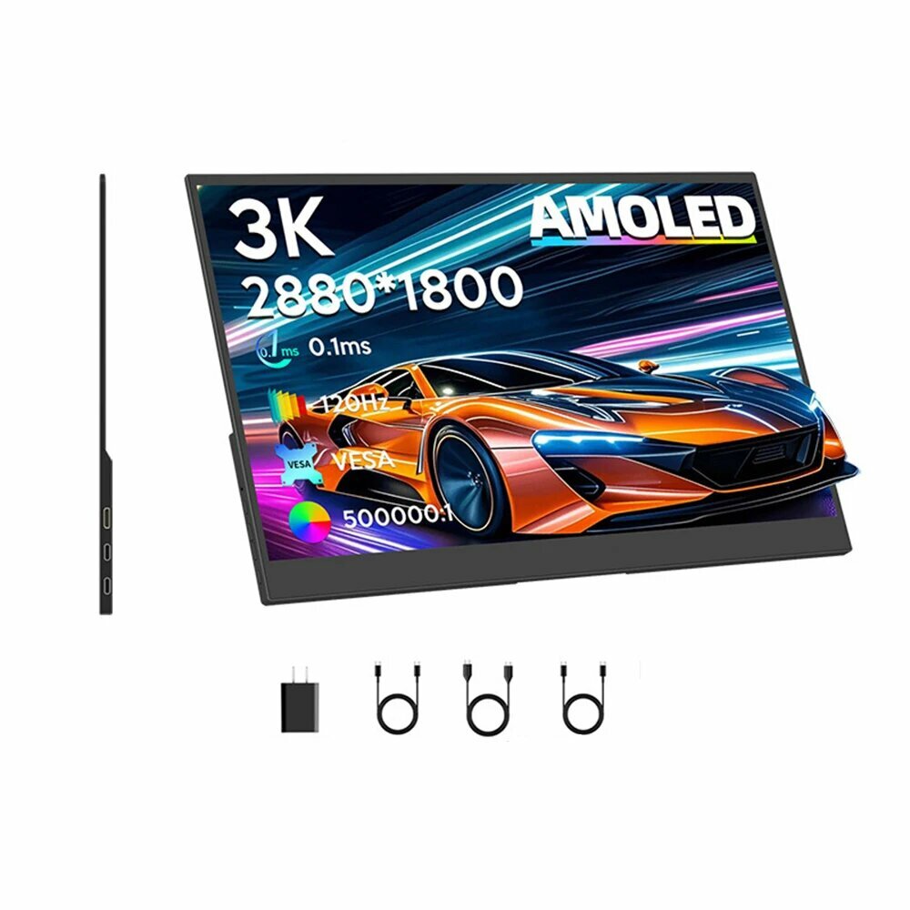 16-дюймовый портативный AMOLED монитор 2880*1800 черный