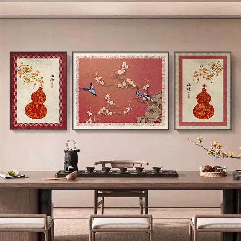 Современная минималистичная декоративная картина для гостиной, высококачественная картина для фона дивана, легкая роскошная настенная живопись, элегантный триптих, хрустальная фарфоровая живопись