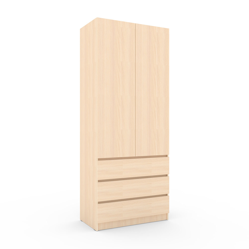 Шкаф распашной КарИВи 9.0 90x220 Дуб Молочный