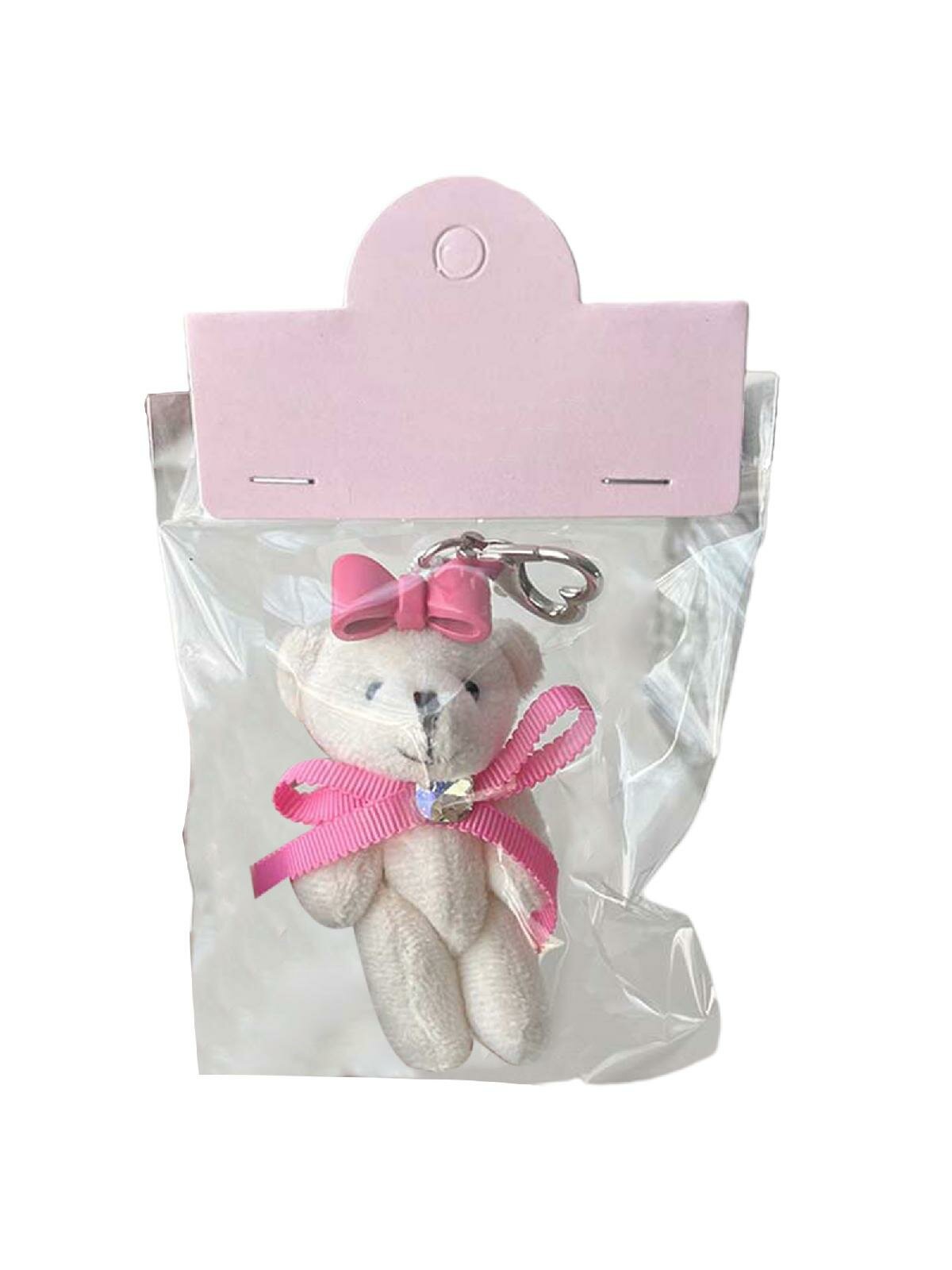 Милый брелок с плюшевой сумкой в виде Медведя/Кролика, мягкая игрушка для девочек и детей