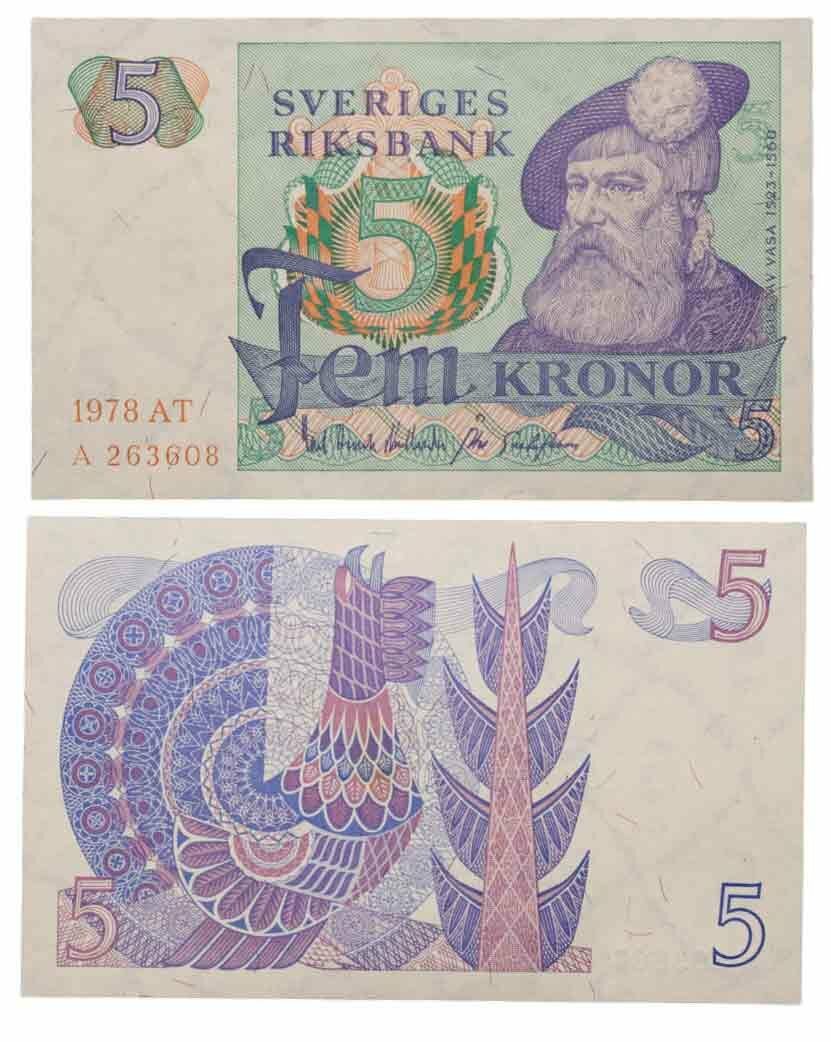 Швеция 5 крон 1978 года Pick 51d