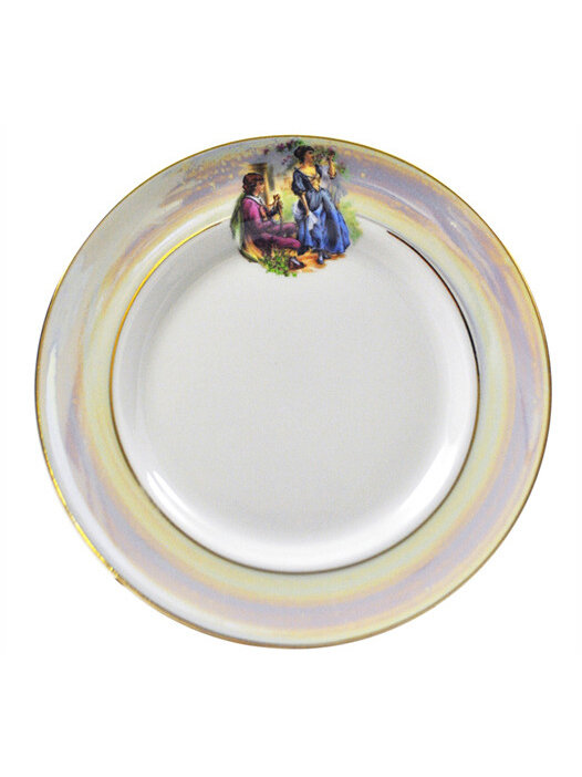 Набор фарфоровых тарелок мелких 240 мм "Мадонна" 4 шт, ф. Идиллия, Добрушский фарфоровый завод