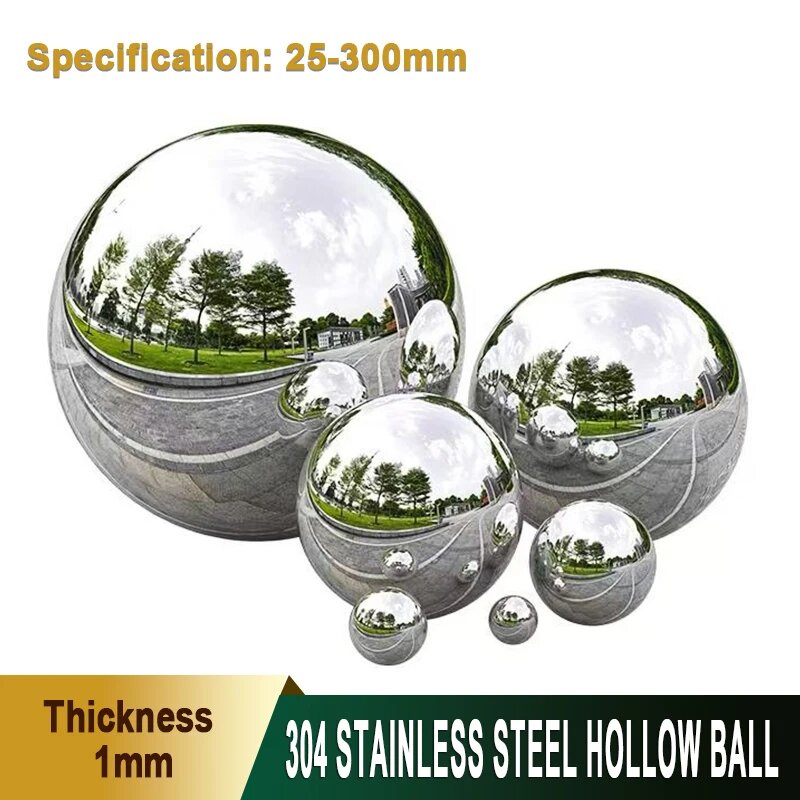 Зеркальные полые шары из нержавеющей стали 3PCS, 25mm