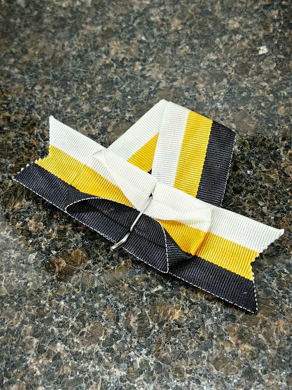 Колодка для медали с романовской лентой и бантом на заколке