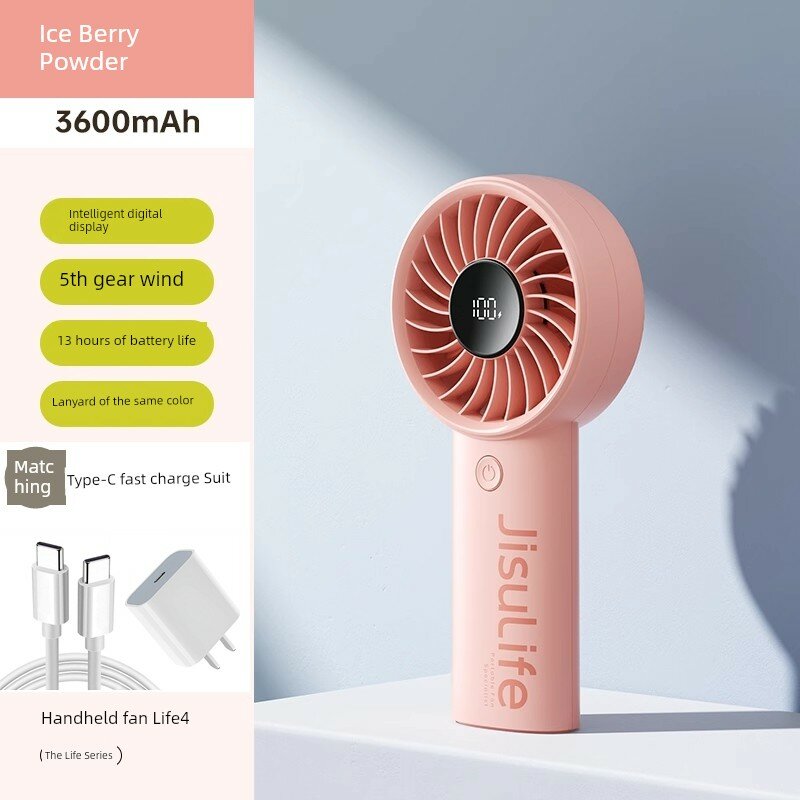 Jisu маленький вентилятор портативный маленький мини-перезаряжаемый вентилятор студенческое общежитие ручной USB