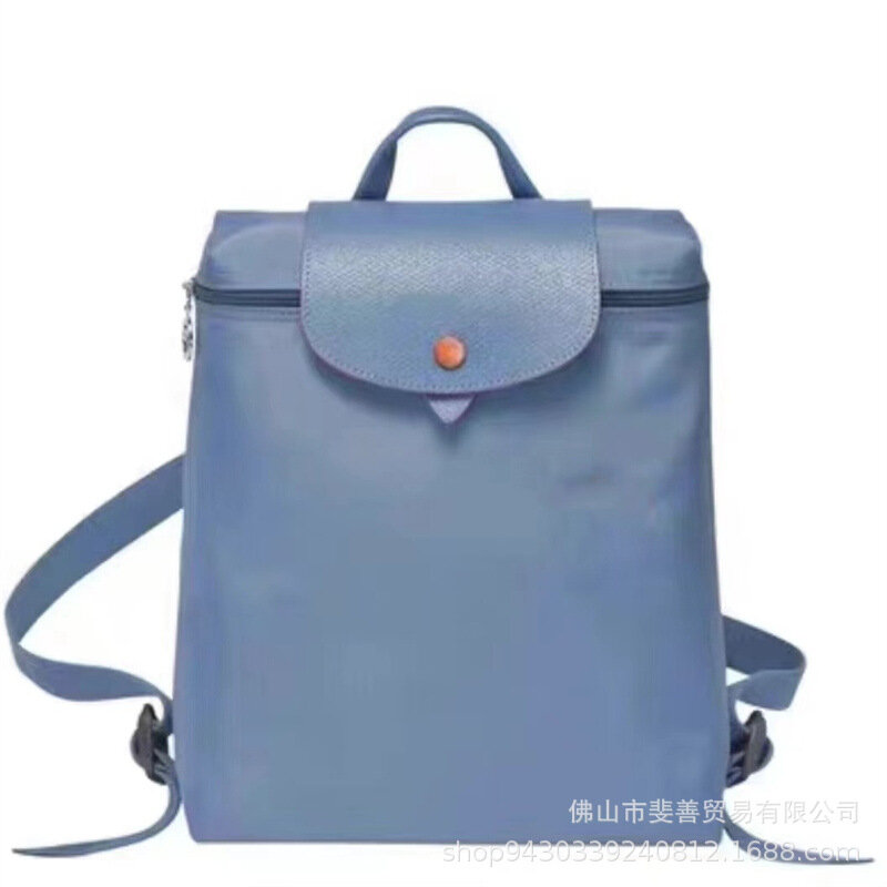 Новый рюкзак Longchamp, складной, полный цветовой спектр, двойная сумка через плечо, нейлоновый рюкзак для студентов, повседневный и универсальный