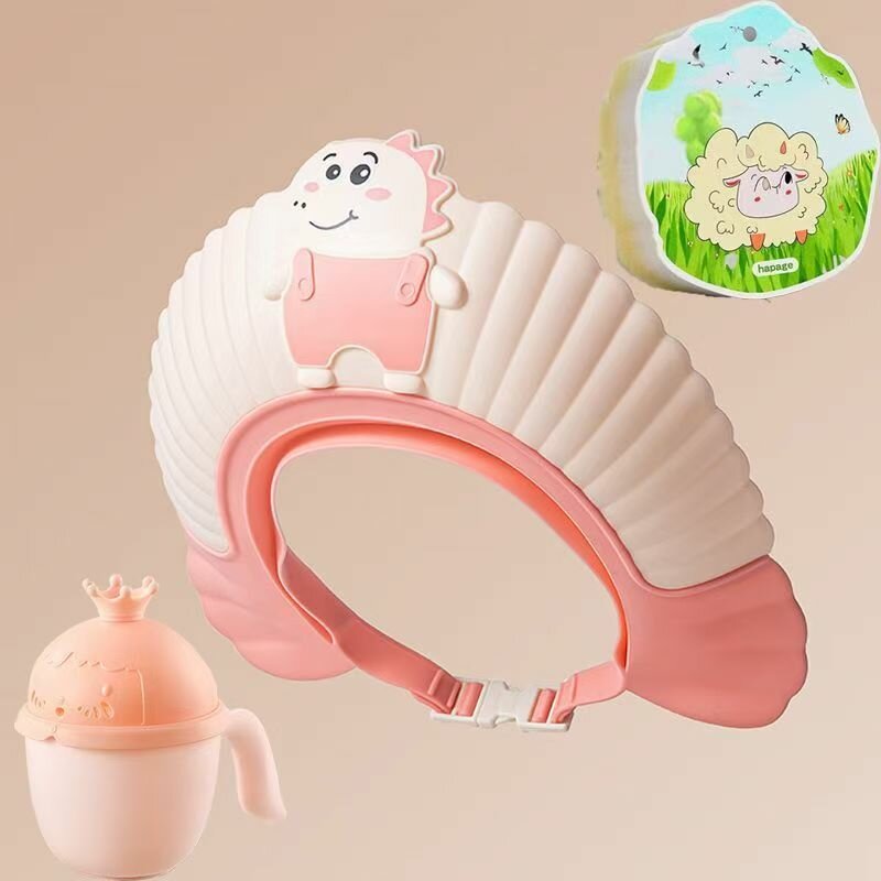 Защитный козырек "Розовый пони", липучки, для купания, для детей 1-3 лет