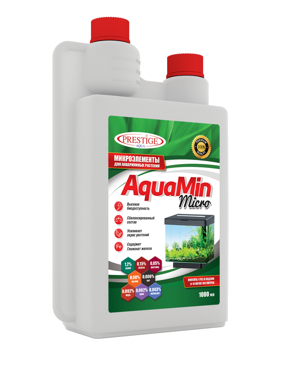 Удобрение для аквариумных растений AquaMin Micro 1 л PRESTIGE AQUA