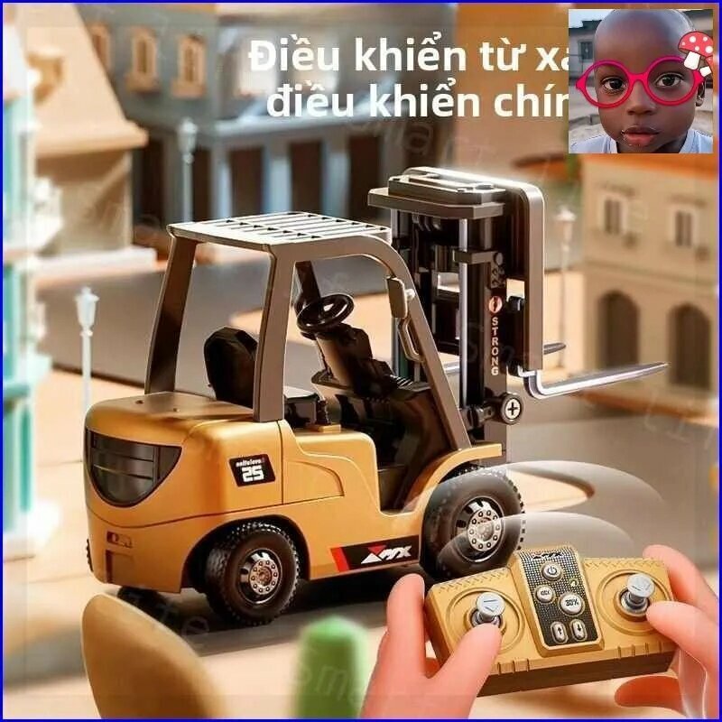 Мини-погрузчик с дистанционным управлением из сплава, настольный, для подъёма грузов, радиоуправляемый, инженерный, маленький автомобиль, детский, для мальчиков, игрушечный штабелер