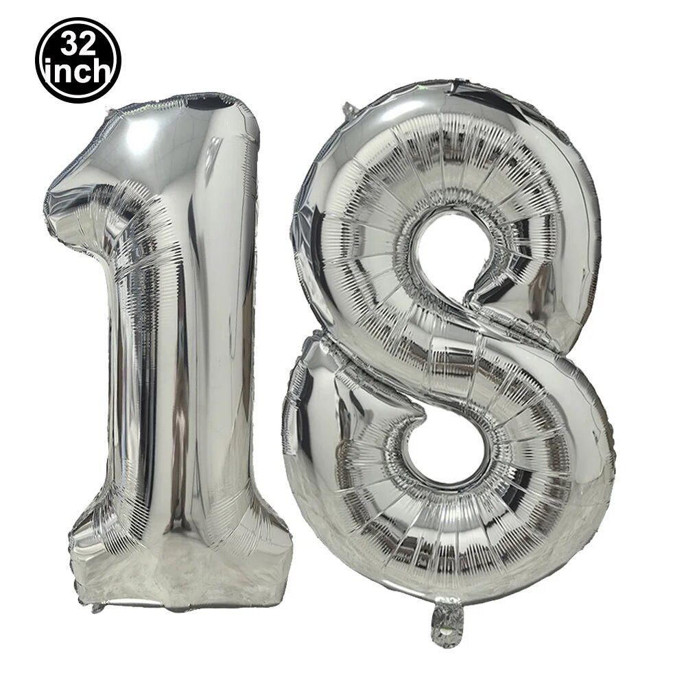Серебряный шар "18" 32 дюйма, A5