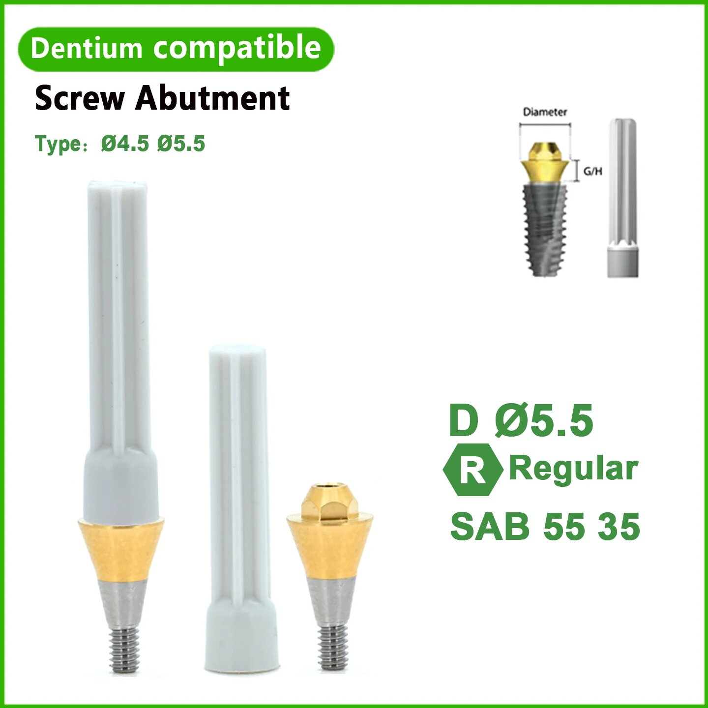 Прямой абатмент Dentium Multi Unit титановый SAB 55 35