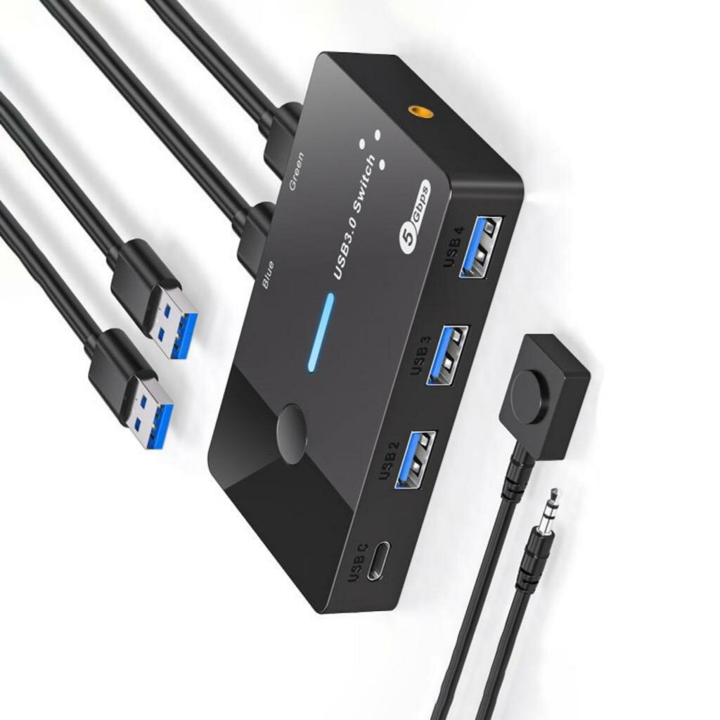 USB-KVM-переключатель для 2 компьютеров