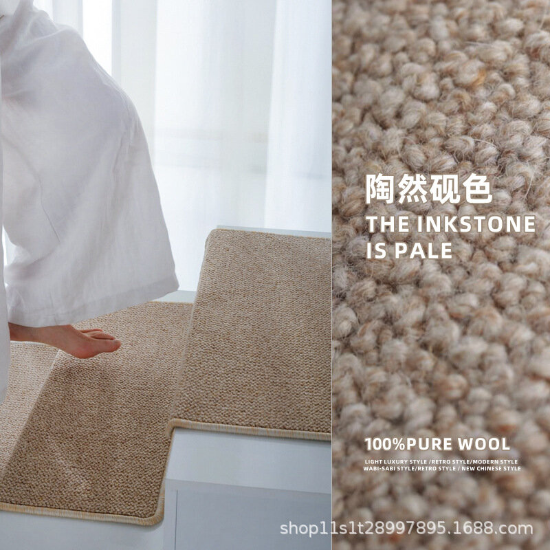 100% новозеландская чистая шерсть, противоскользящий коврик для лестниц, без клея, звукоизоляционный, полное покрытие, ковер, безопасный для кожи ребенка