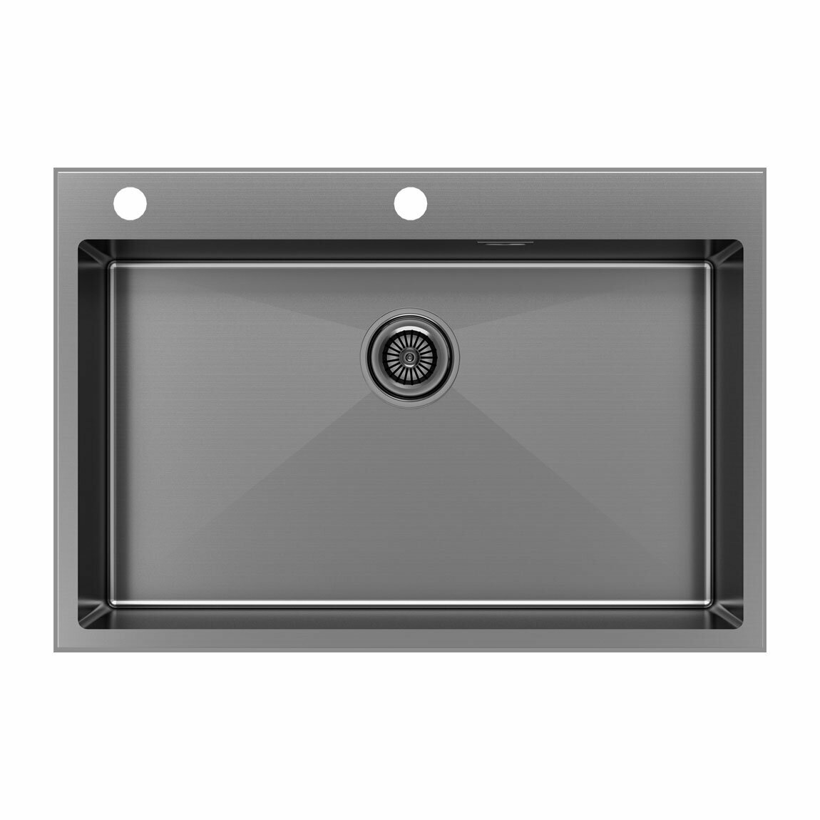 Кухонная мойка Paulmark KRONER-EDGE 75 PM777551-GM вороненая сталь Нержавеющая сталь