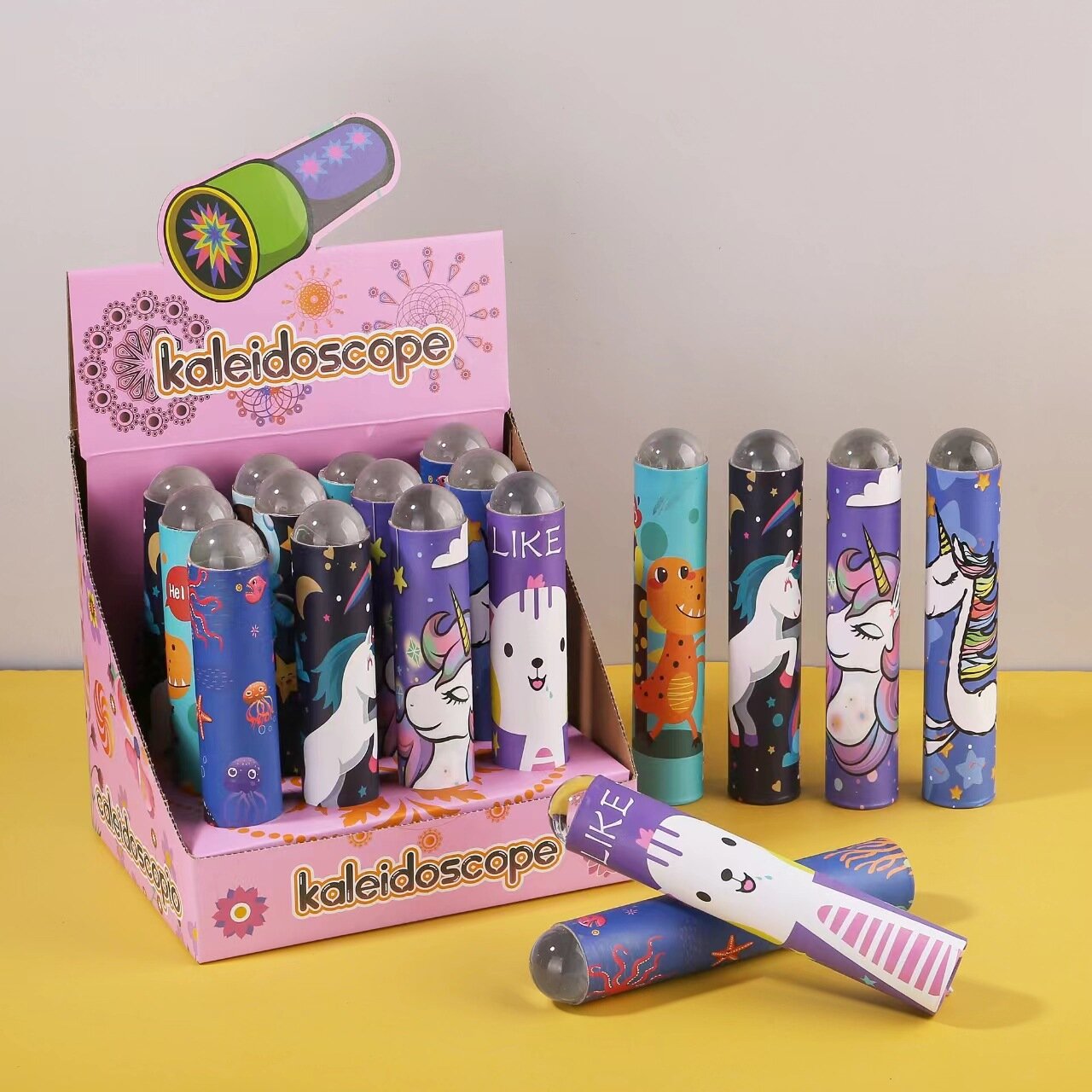 Волшебный калейдоскоп, образовательная научная игрушка для детей, трансформируемый мультяшный вращающийся калейдоскоп, DIY образовательная игрушка калейдоскоп