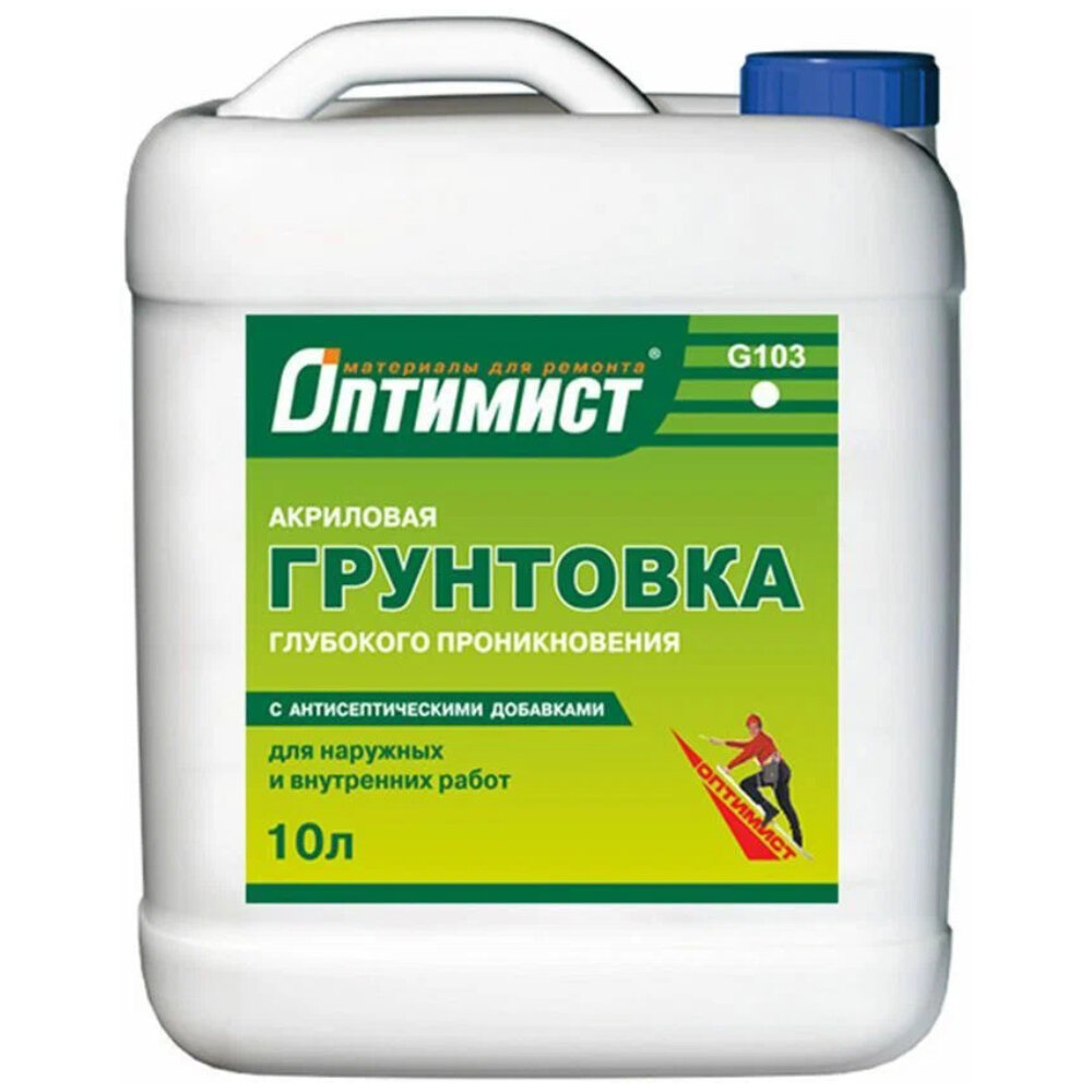 Оптимист грунтовка глубокого проникновения, акриловая (10 л)