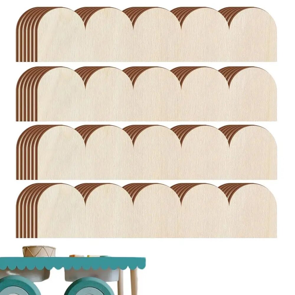 Деревянная зубчатая отделка 24 шт B