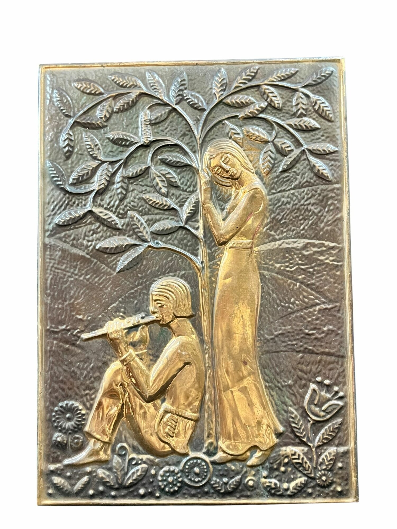 Советская медная чеканка, панно, картина, клеймо, сделано в СССР