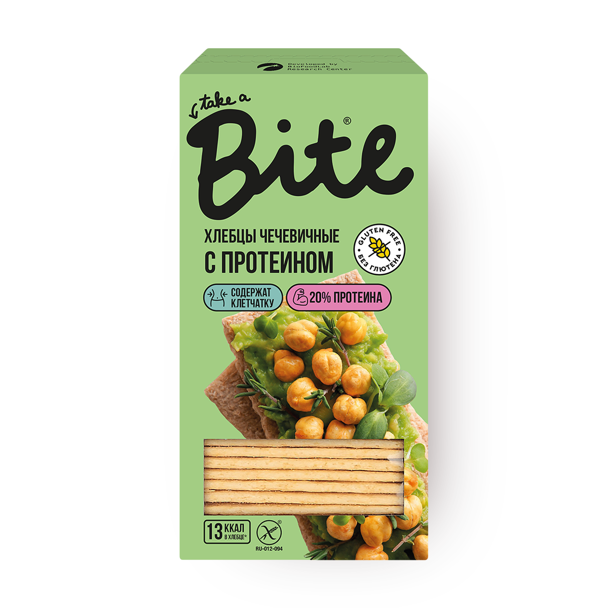 Хлебцы хрустящие с протеином Take a Bite чечевичные