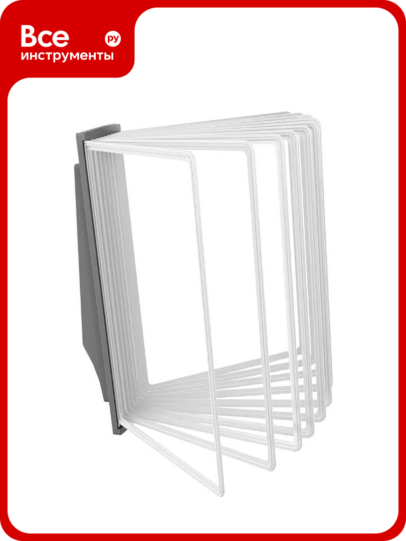 Демосистема перекидная настенная VRT аккорд с серым основанием и белыми демопанелями, 10 шт, А4 04129.05