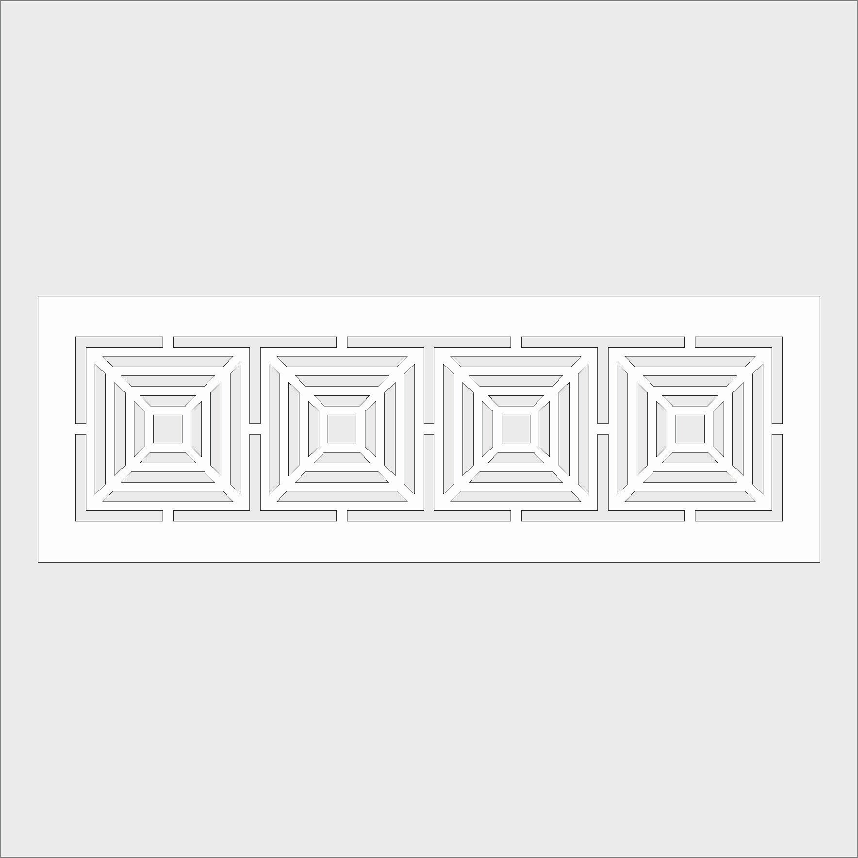 Решетка магнитная, белая, прямоугольная (Квадраты) 75*220(№13)