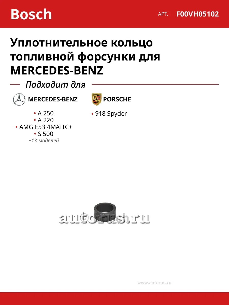 Уплотнительное кольцо топливной форсунки для MERCEDES-BENZ