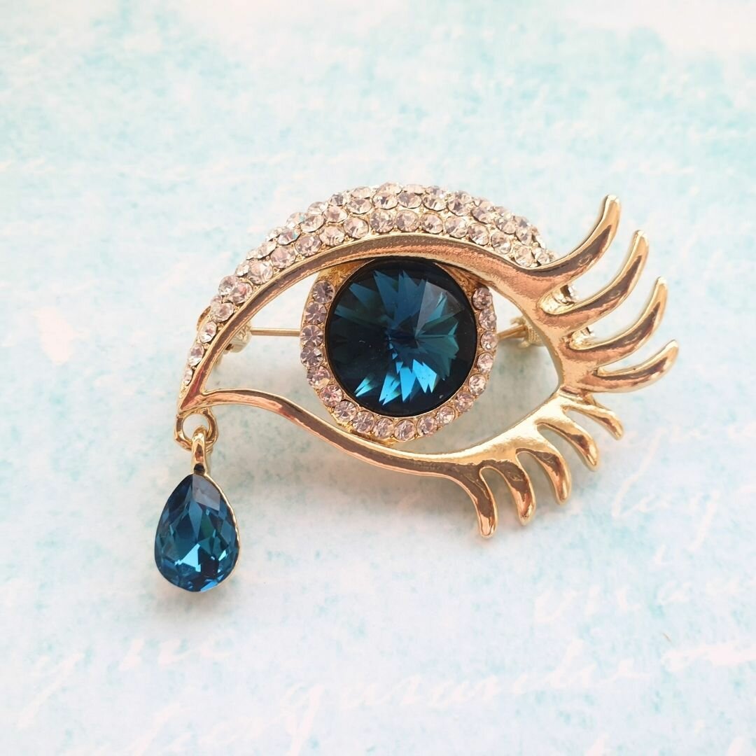 Брошь, стразы