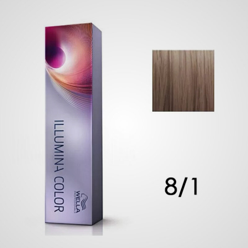 8/1 Стойкая крем краска Illumina 60мл WELLA Illumina color 8/1 Краска 60мл