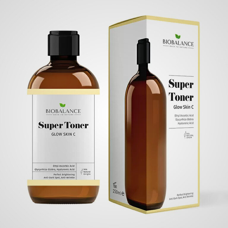 Тоник для лица для сияния с витамином С 250 мл BIOBALANCE SUPER TONER GLOW SKIN C Тоник 250 мл