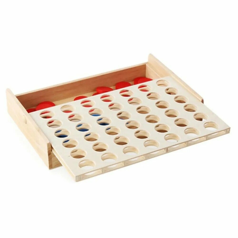 Складная игра 4 в ряд деревянная настольная для детей