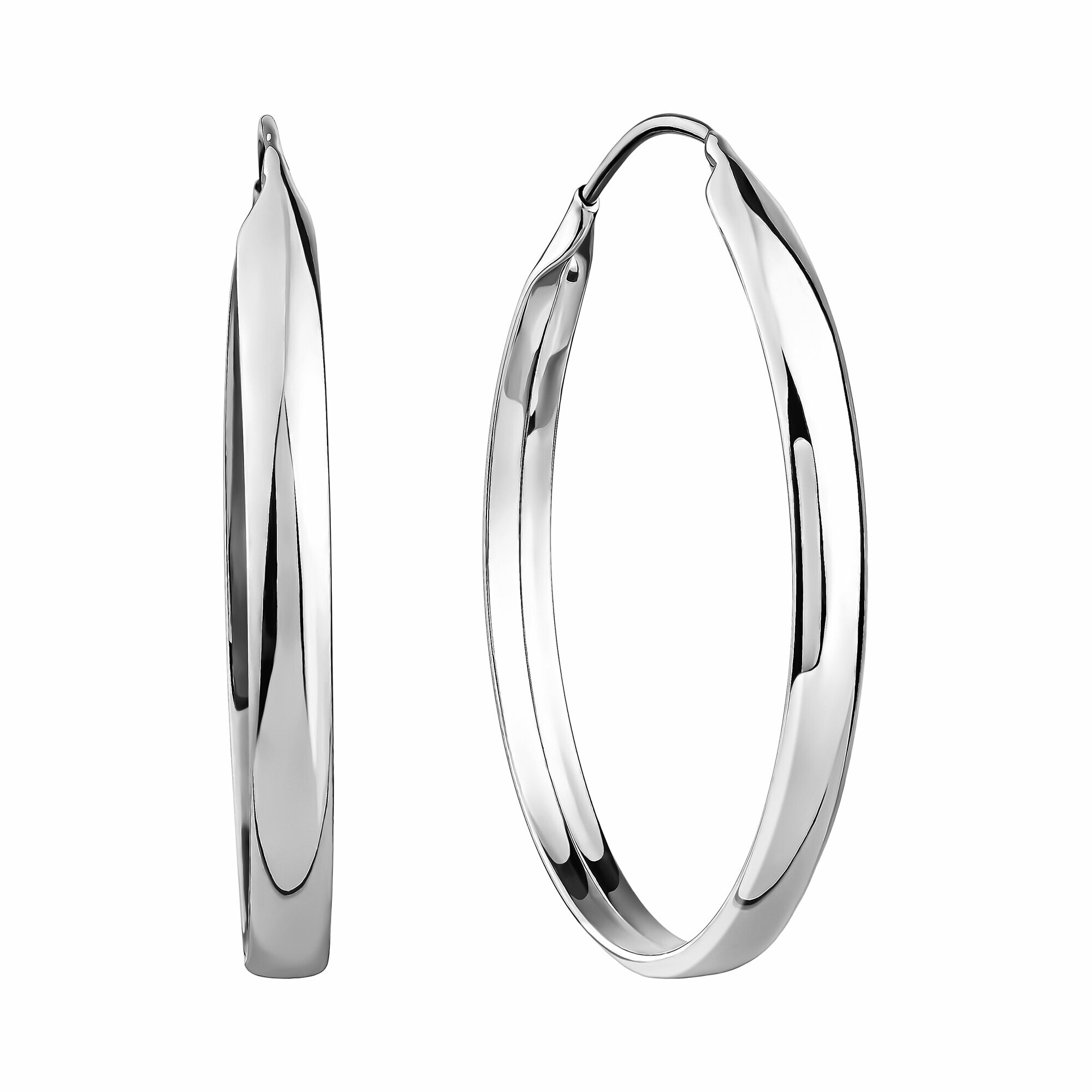 Серьги, серебро, 925 проба, родирование