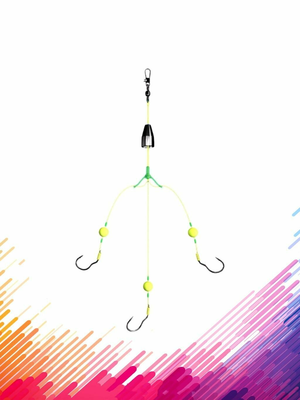 Карповые монтажи с тремя крючками, Спецификация 3 - Откидной крючок