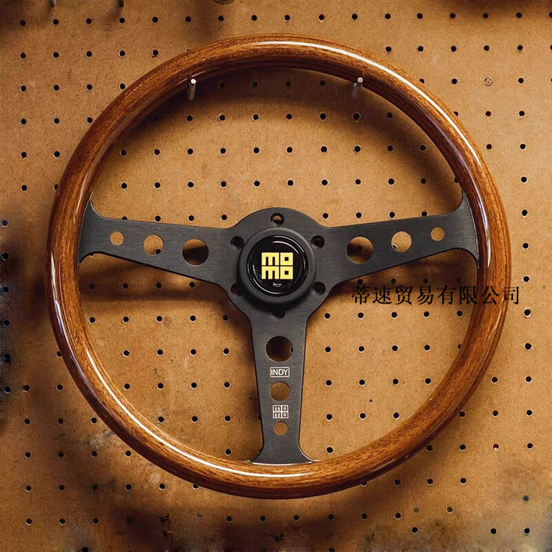 2026 Горячая продажа кросс-бордерного автомобильного модификационного руля Momo Classic Retro цвета персикового дерева, 14 дюймов, 350 мм, с быстрым снятием