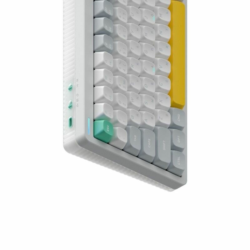 Беспроводная механическая клавиатура QMK Nuphy Halo75 V2 Ionic White, RGB, Hot Swap, Mint Switch