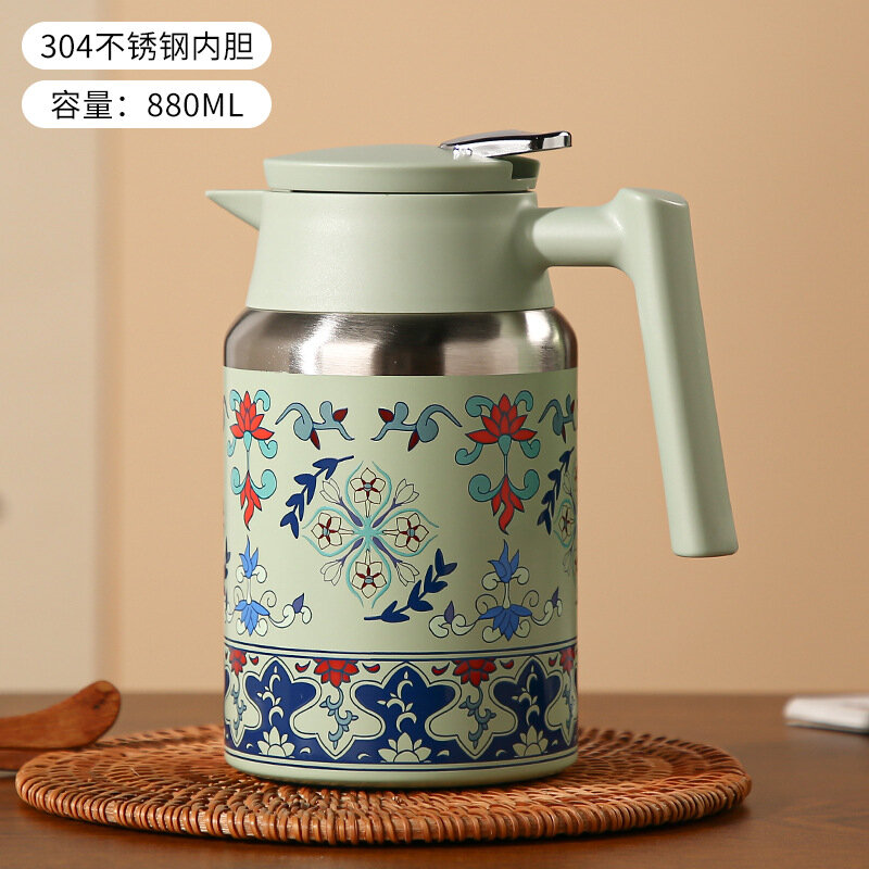 Термос-чайник для домашнего использования, термос большой емкости, бутылка для горячей воды из нержавеющей стали 316, чайник для заваривания чая, чайник для использования на открытом воздухе.