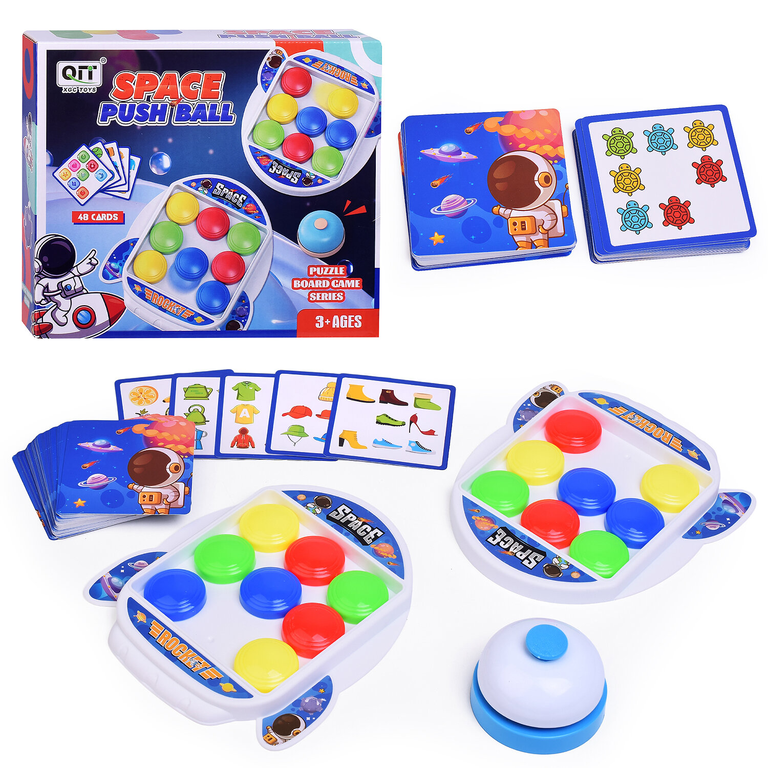 Игра настольная 1152 "Space push ball", для детей от 3 лет, в коробке
