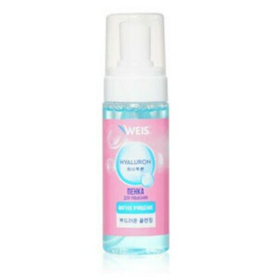 Пенка для умывания WEIS объем 150 мл, с гиалуроном, увлажняющая, для всех типов кожи, для ежедневного применения