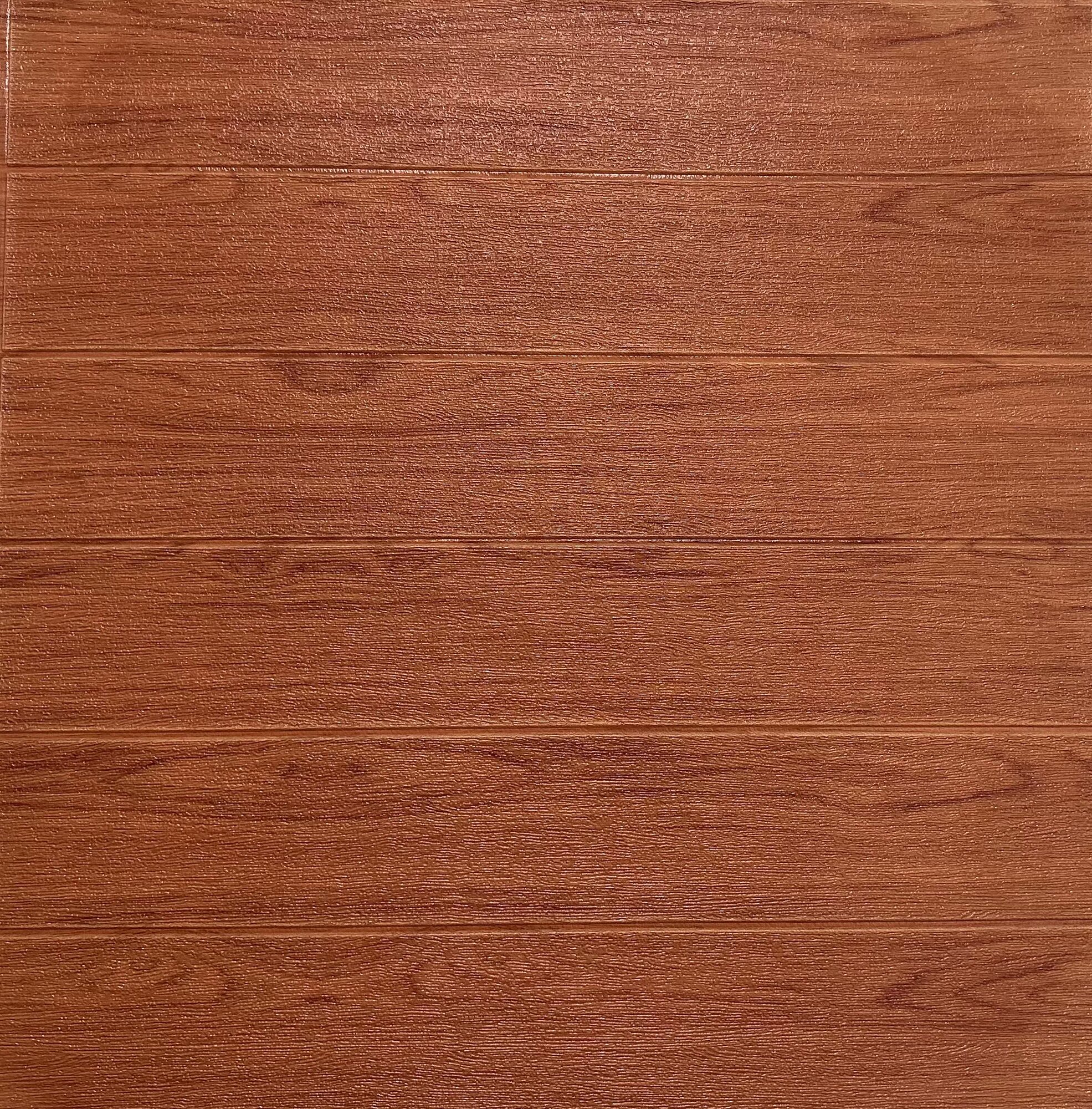Самоклеящаяся панель для стен ПВХ Utmaster, коричнево-красное дерево 70x70см, 10шт 4,9 м2