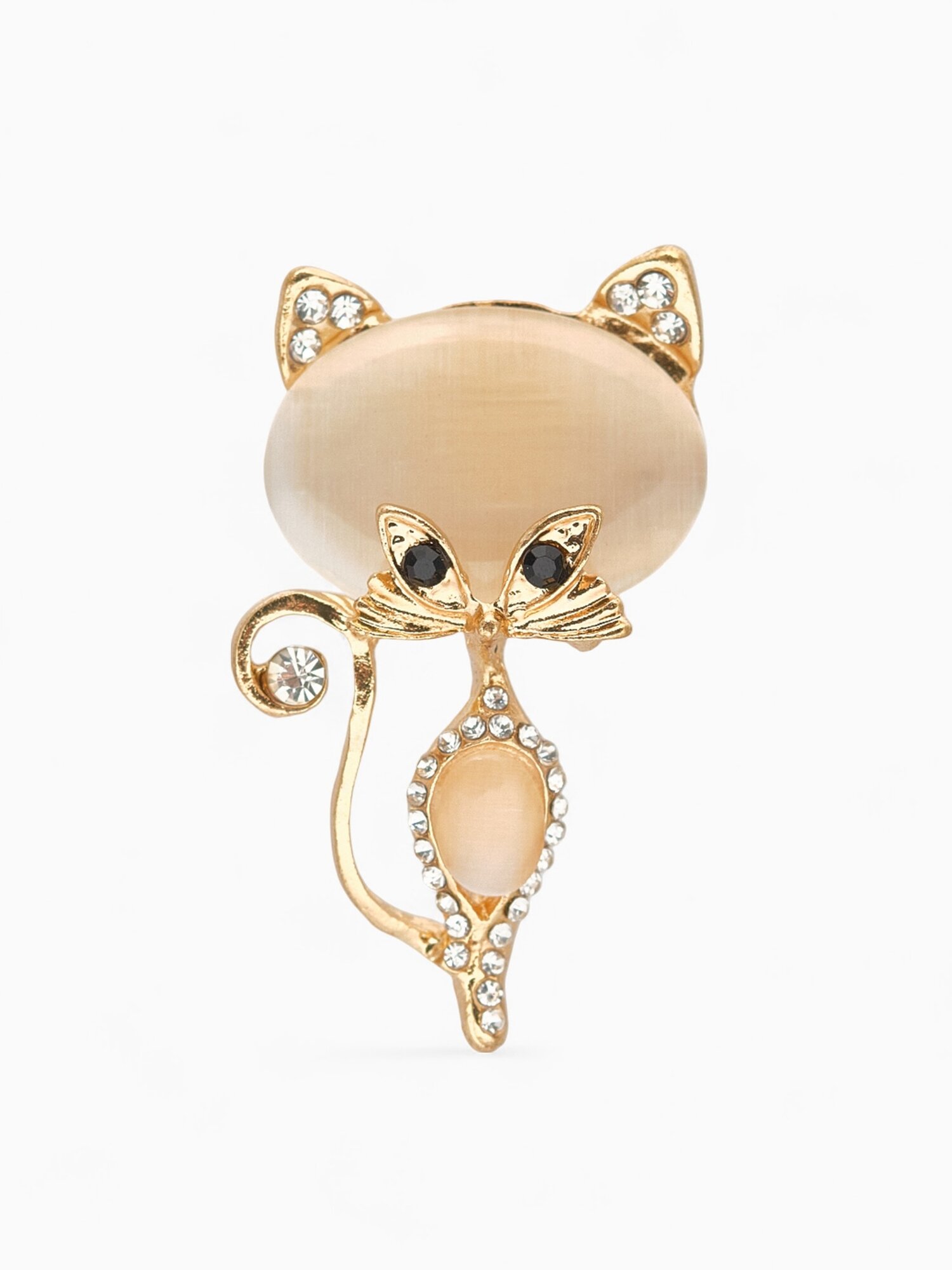 Брошь, стразы, искусственный камень