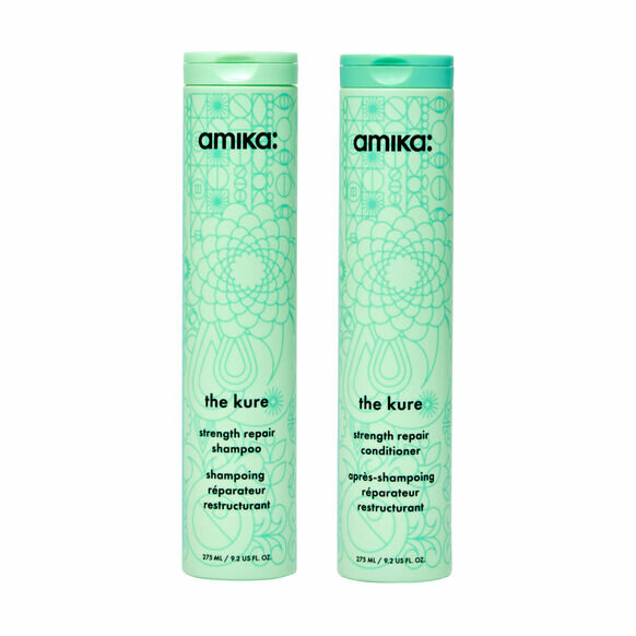 Amika Косметический набор для укрепления волос The Kure Shampoo & Condtioner Bundle, 550мл