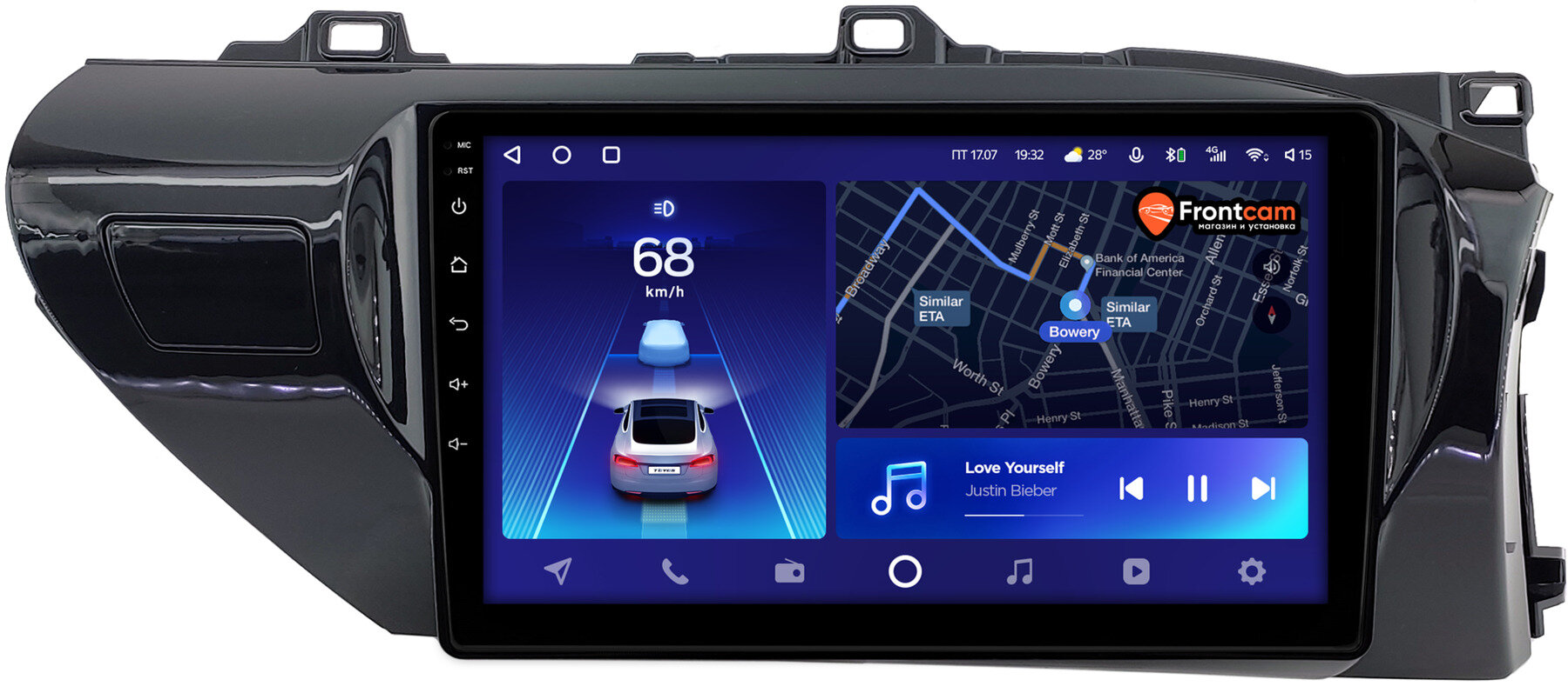 Штатная магнитола Toyota Hilux 8 2015-2024 (руль справа) Teyes CC2 PLUS 6/128 10" RM-10-2080 Android 10 (4G-SIM, DSP, QLed) (авто без магнитолы)