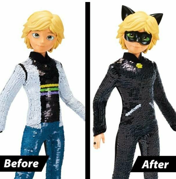 Кукла Суперкот Miraculous кукла-трансформер с пайетками