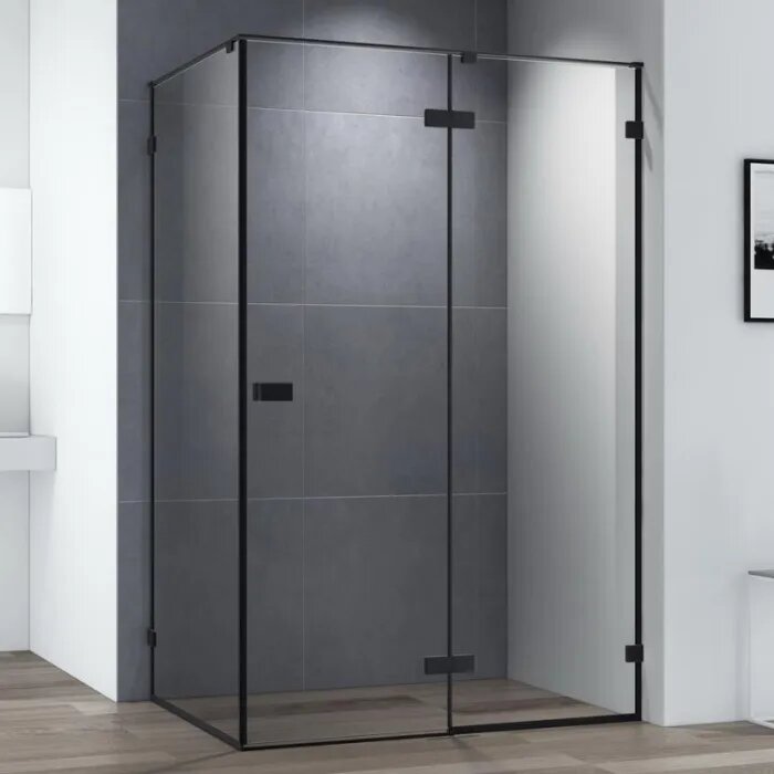 Душевой уголок Cezares Bellagio BELLAGIO-AH-1-120/80-C-NERO 120х80, черный