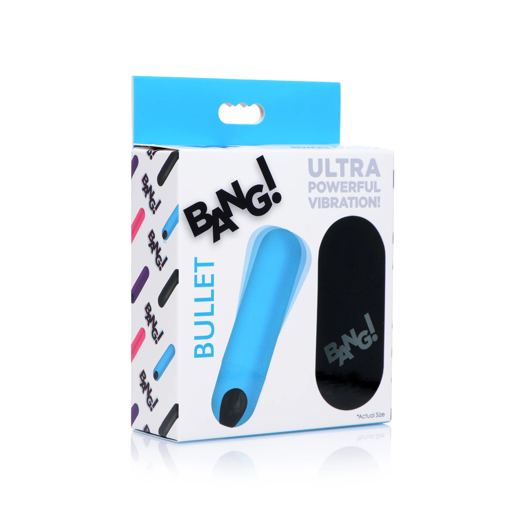 Bang! 21X Vibrating Bullet With Remote Control - вибропуля с дистанционным управлением, 7.6х2 см (голубой)