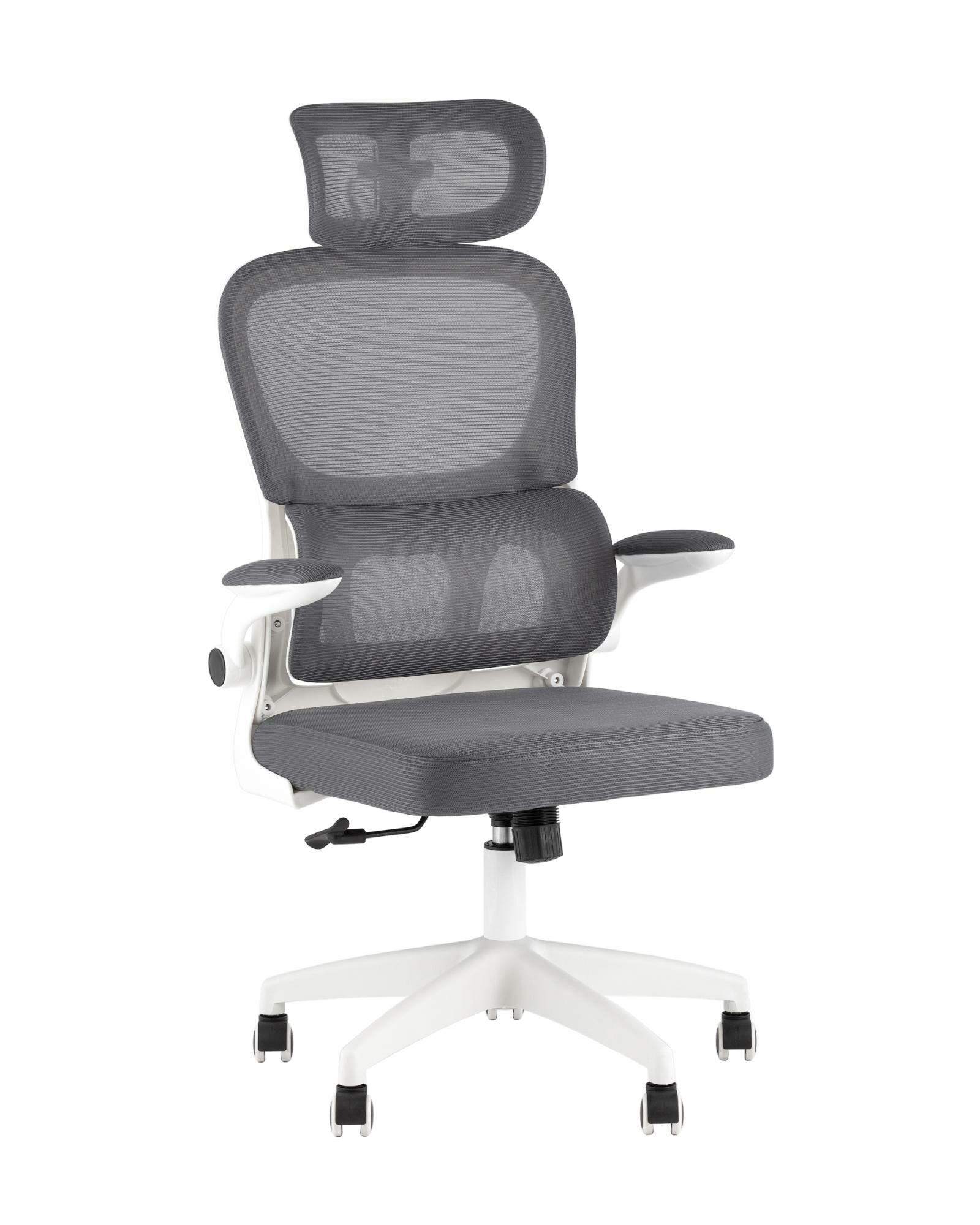 Кресло офисное TopChairs Core Expert STOOL GROUP серый, ткань и пластик, мягкое сиденье, с подлокотниками