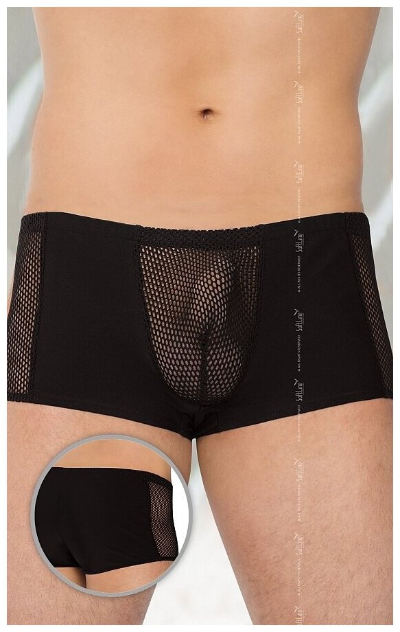 Трусы-боксеры Softline Rene Rofe 4515, с прозрачной вставкой, красные, XL